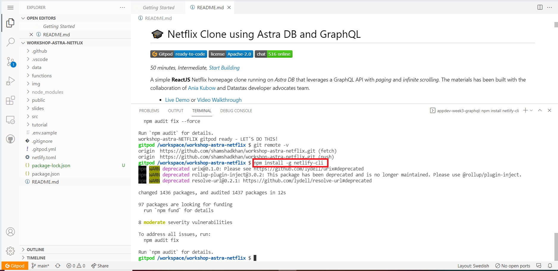 [HW] · Issue #376 · datastaxdevs/workshop-graphql-netflix · GitHub