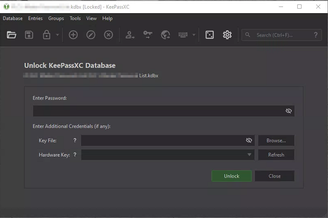 KeepassXC starts minimized with a back screen, not able to close the window when use right click ...