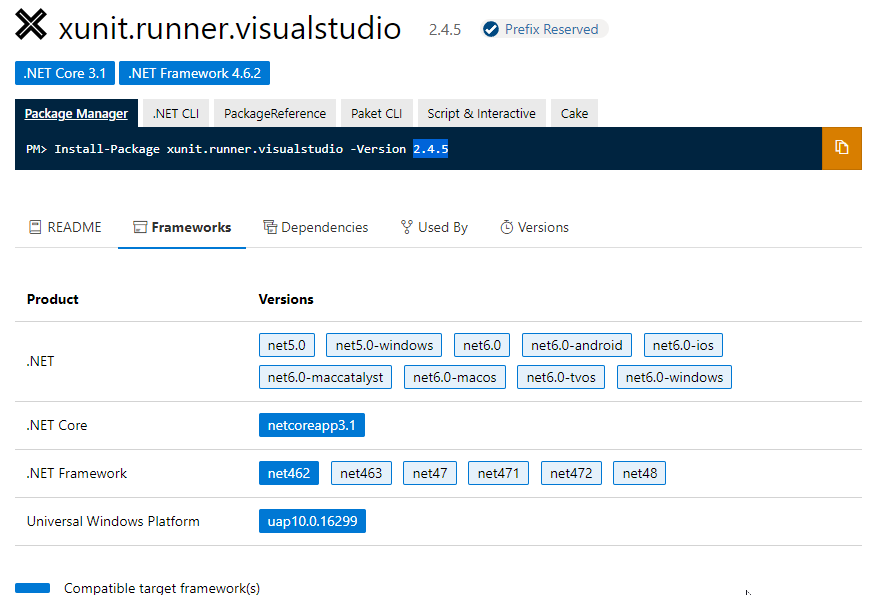 IMO 2.4.5 should have been a major version bump · Issue #311 · xunit/visualstudio.xunit · GitHub