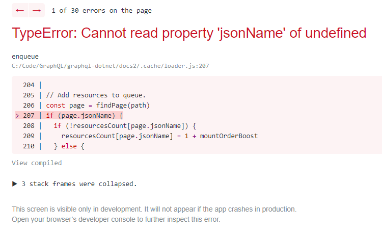Cant run the docs locally · Issue #1643 · graphql-dotnet/graphql-dotnet ...