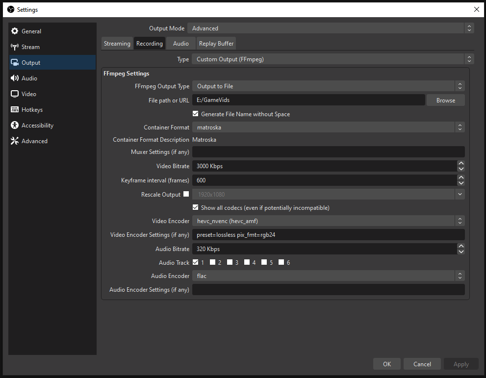 Failed to set pix_fmt=rgb24 · Issue #8163 · obsproject/obs-studio · GitHub