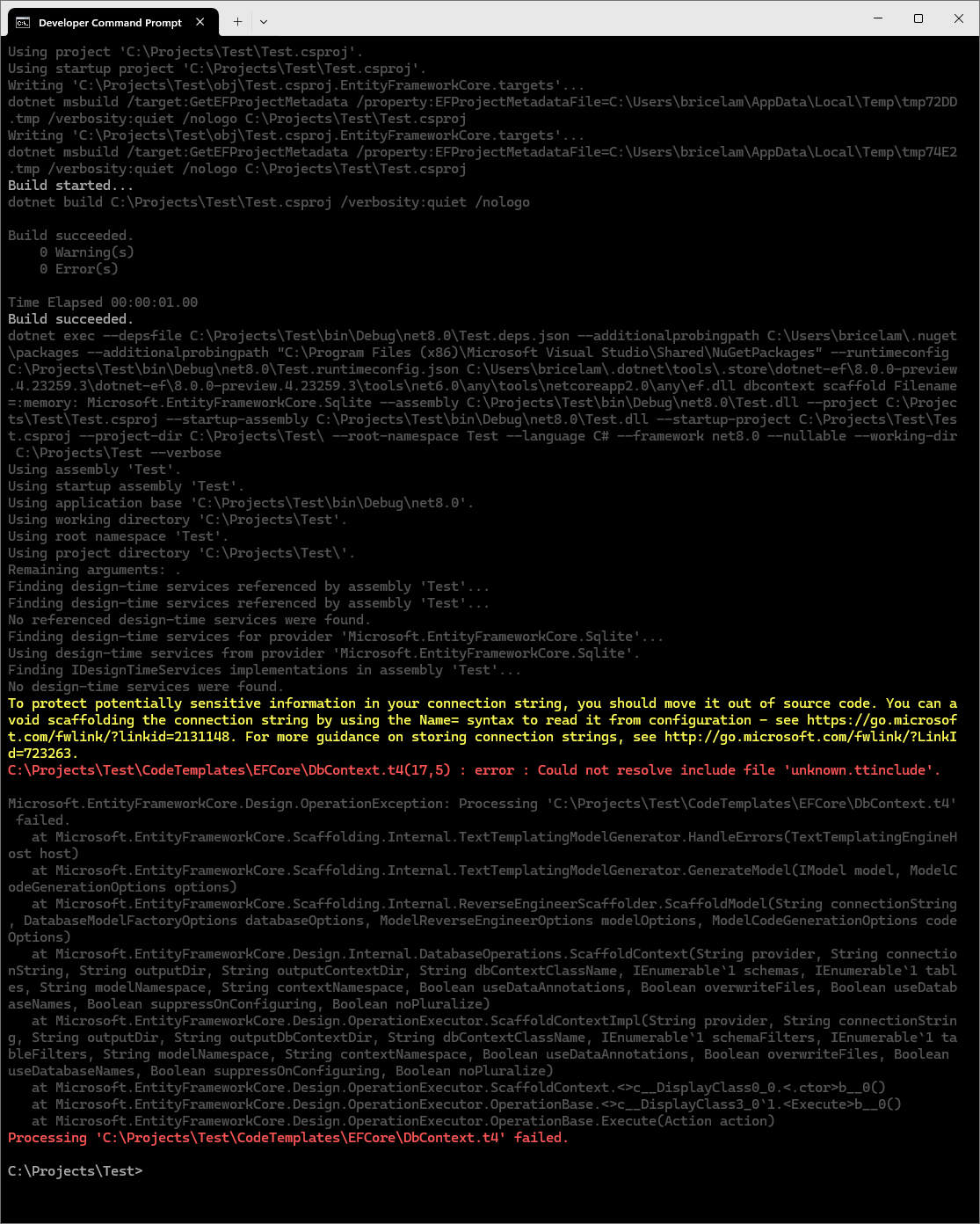 Clear Error Messages When Scaffolding With Customized T4 · Issue 31005 · Dotnetefcore · Github 