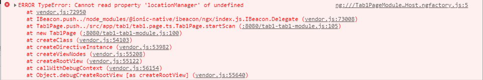 Ibeacon plugin not working with ionic v4 · Issue #2896 · danielsogl/awesome-cordova-plugins · GitHub
