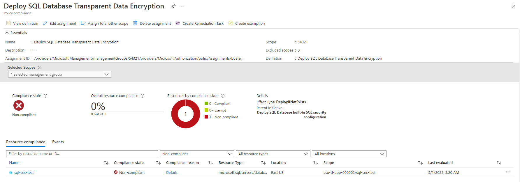Issue when writing policy using alias: `Microsoft.Sql ...
