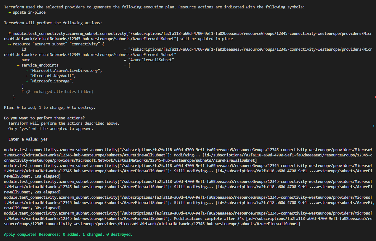 Unable to configure `service_endpoints` on `AzureFirewallSubnet` using `advanced` settings ...