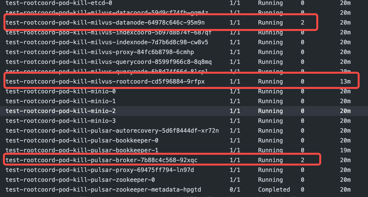 [Bug]:[chaos][rootcoord]search hangs when running hello_milvus.py after rootcoord pod recovered ...