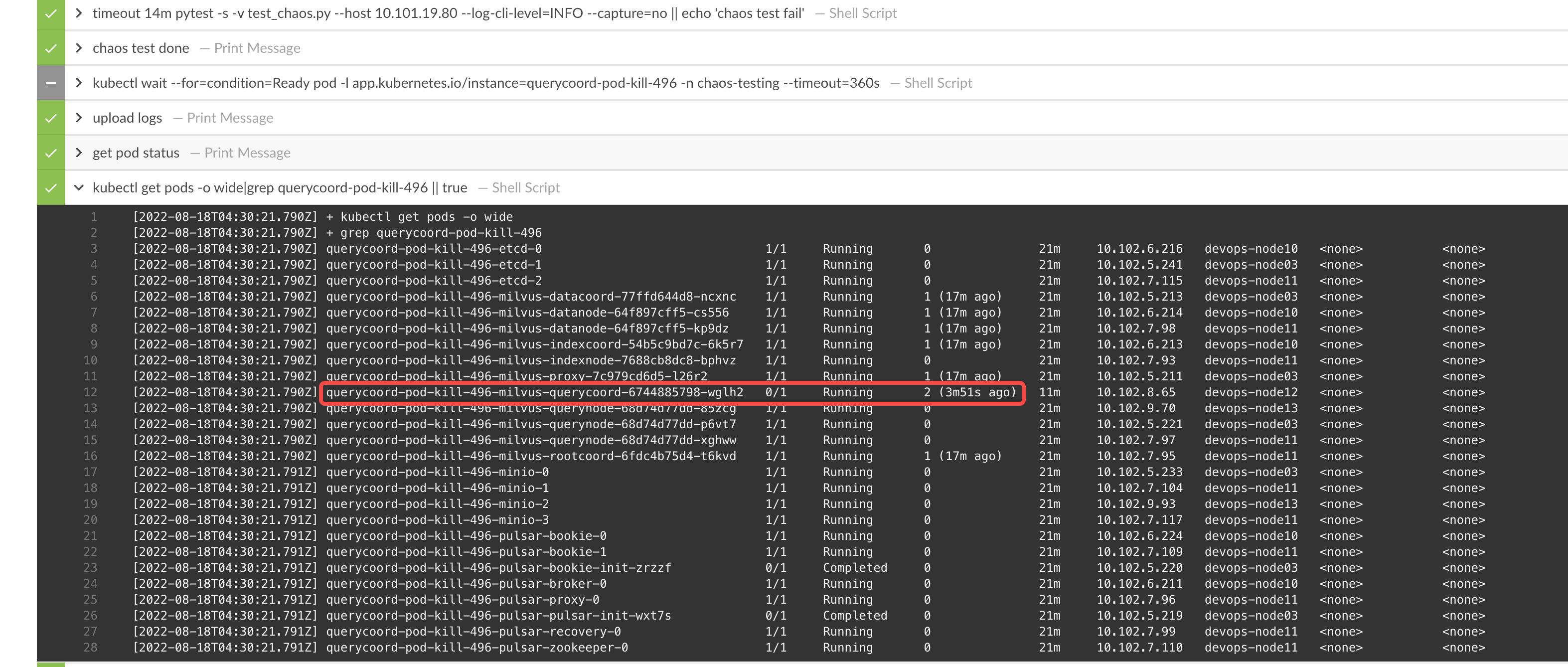 [Bug]: Querycoord can not recover after querycoord pod kill chaos has ...