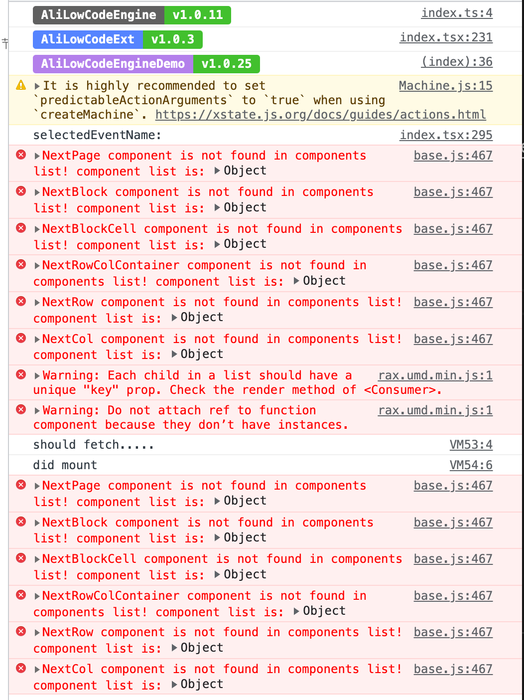 Rax demo运行后报错 · Issue #1092 · alibaba/lowcode-engine · GitHub