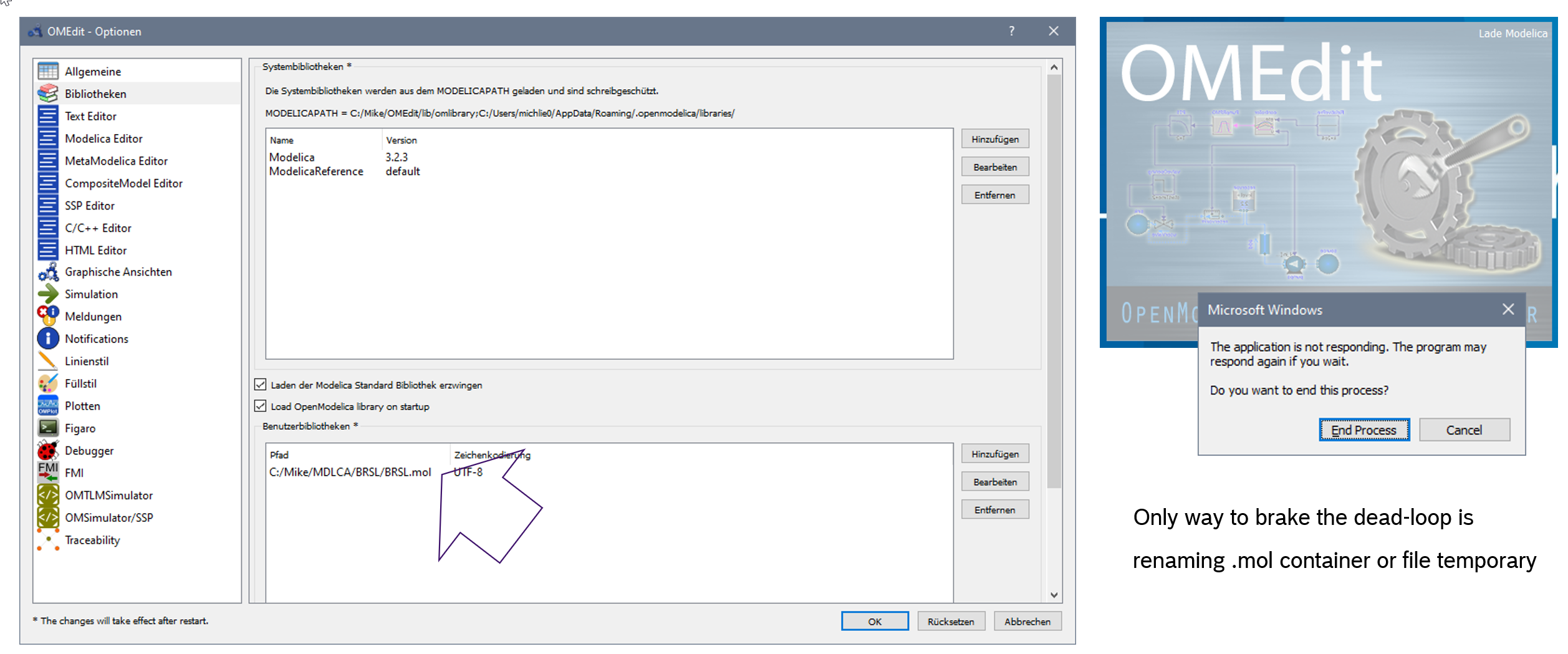 Loading an encrypted library automatically causes OMEdit to crash · Issue #7775 · OpenModelica ...