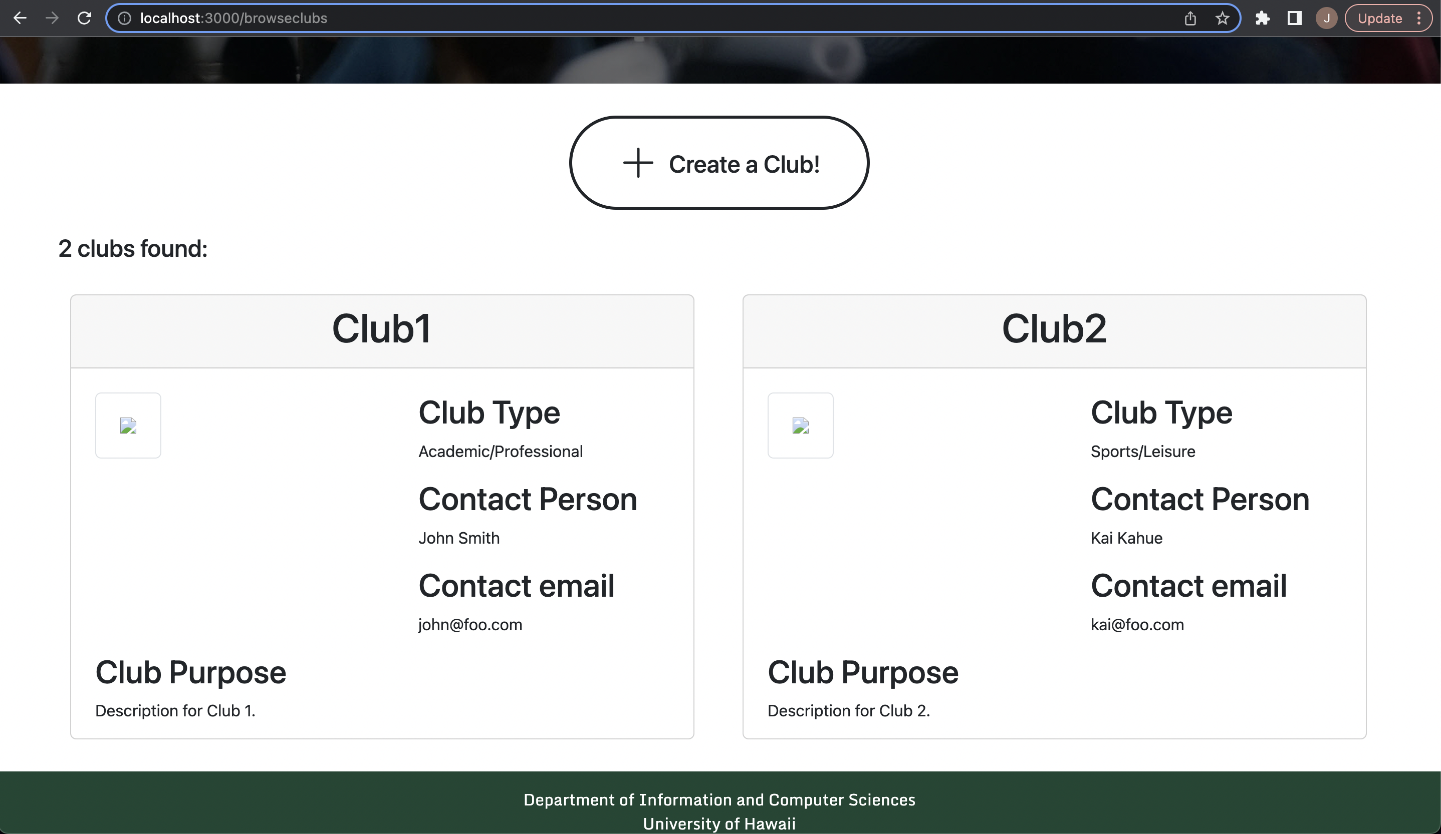 Make BrowseClubs page display all the clubs from the database · Issue #52 · rio-connect/rio ...