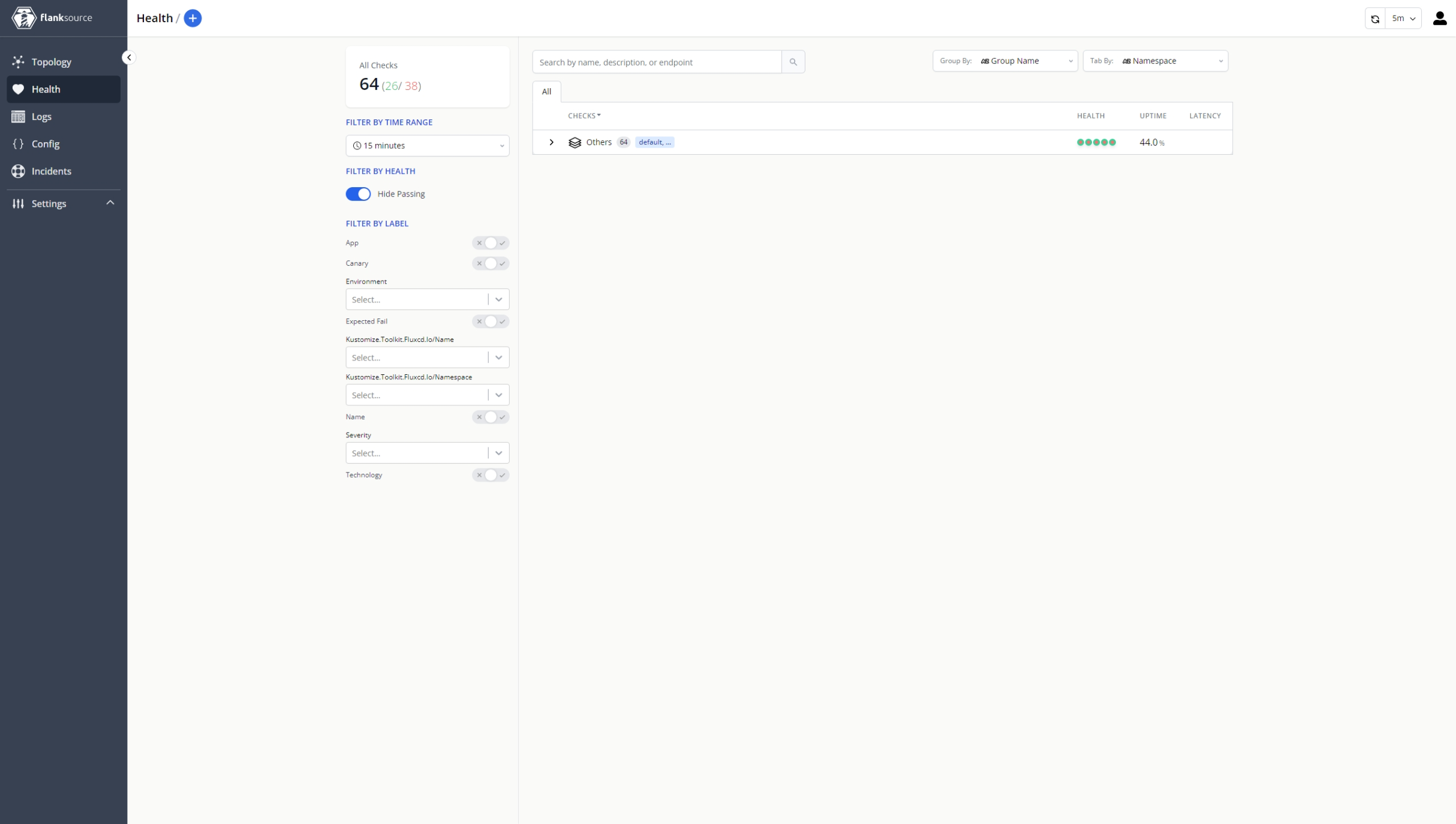 Clicking on the health link in the sidebar, when on health page, changes view completely · Issue ...