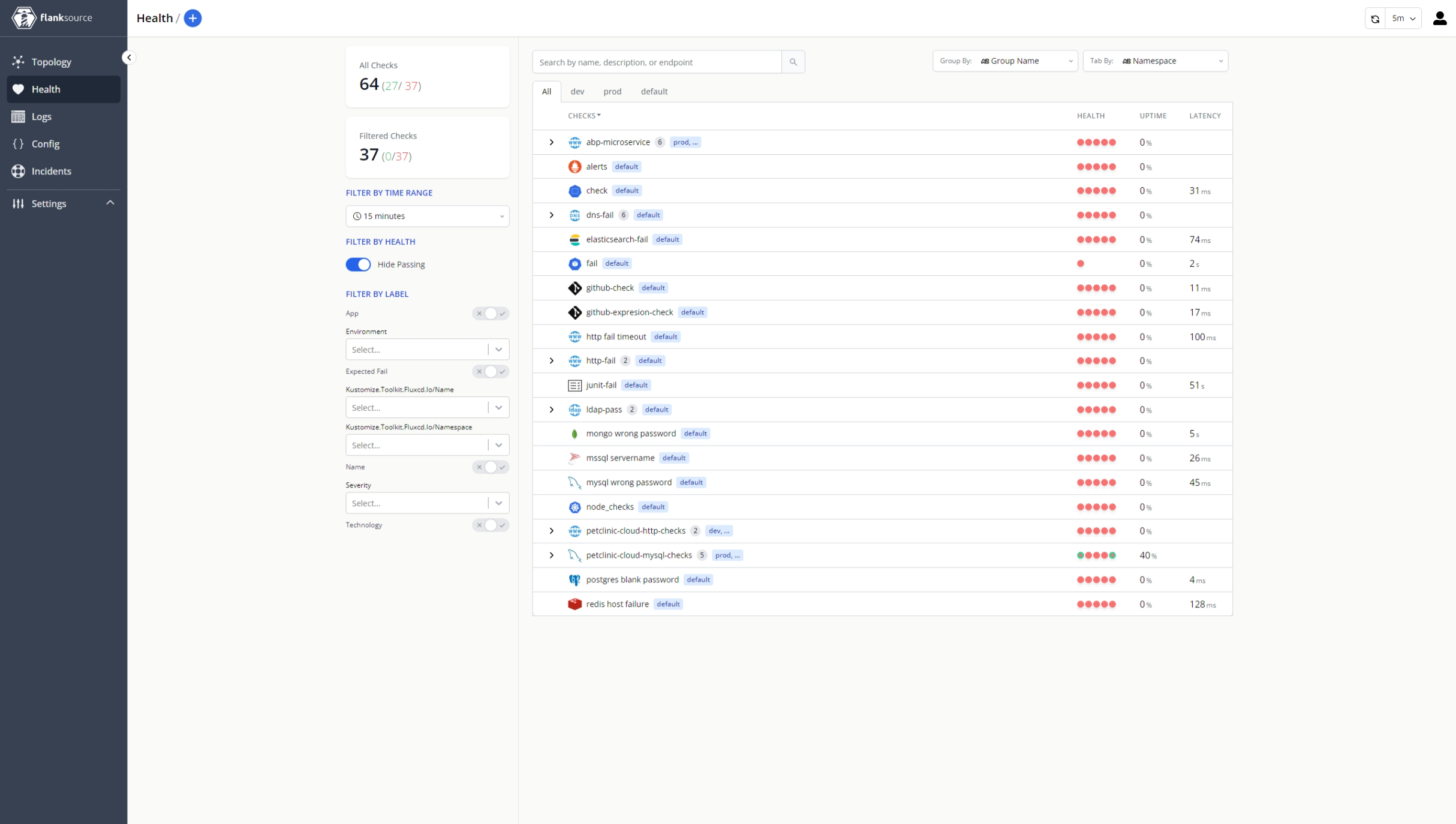 Clicking on the health link in the sidebar, when on health page, changes view completely · Issue ...