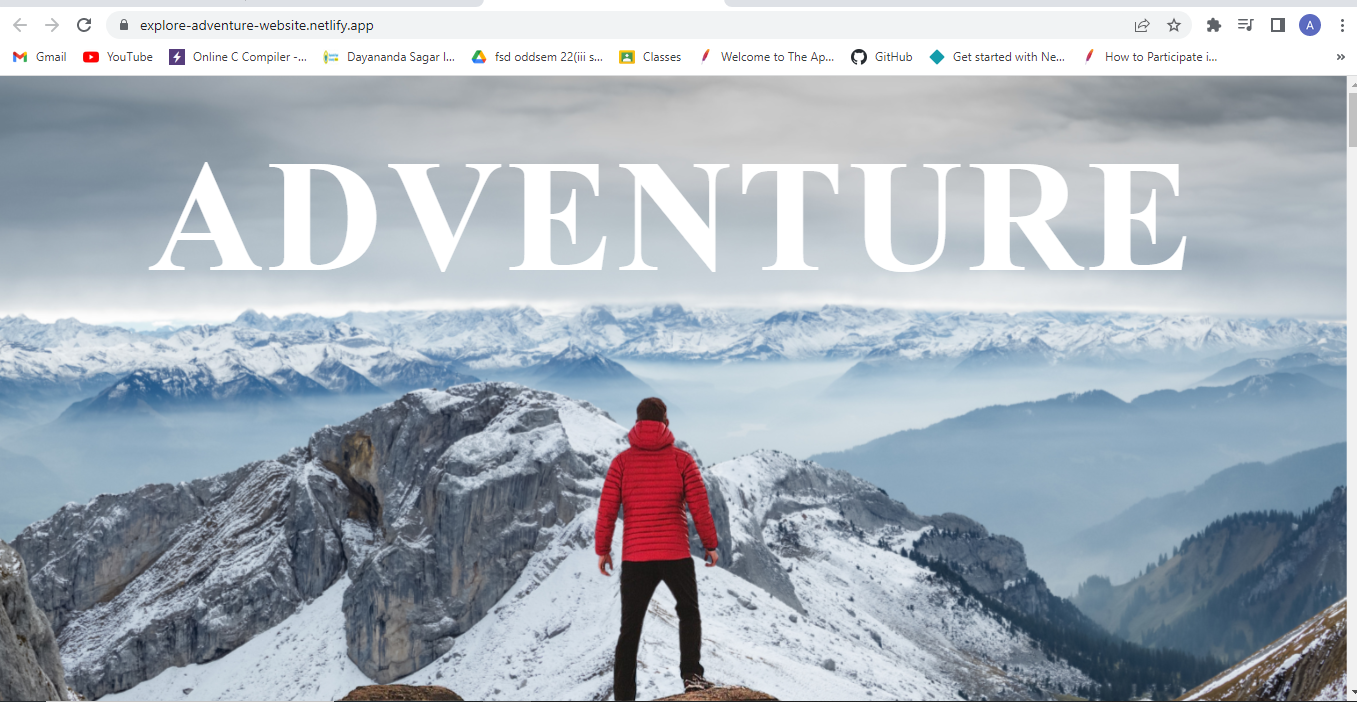 GitHub - amaranand360/ADVENTURE-TIME: Welcome to ADVENTURE🌲🏕️ Website. It is is simple website ...