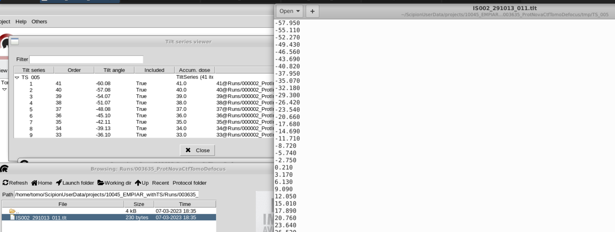 tlt and defocus files do not correspond to the tilt series · Issue #42 · scipion-em/scipion-em ...