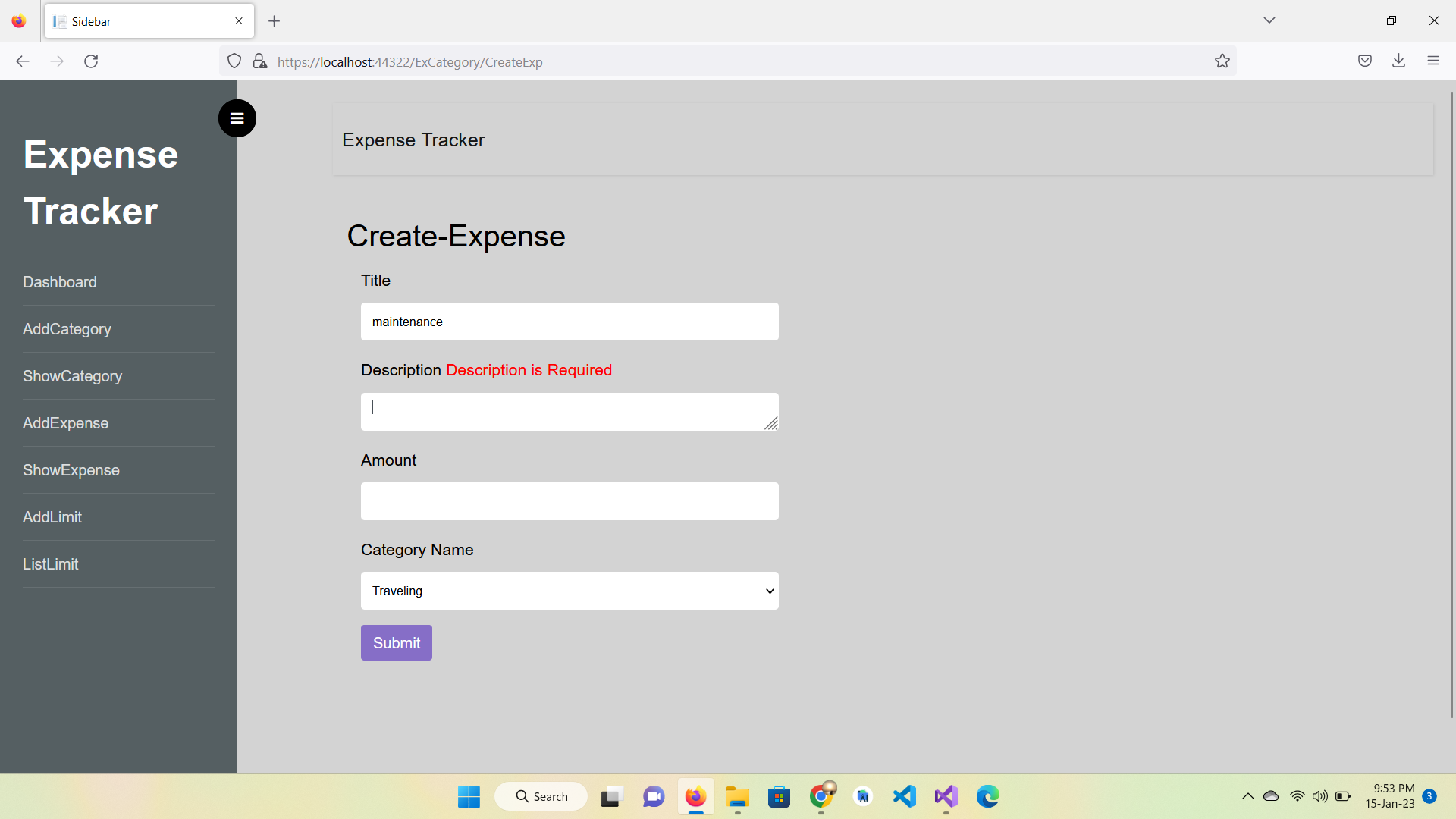 GitHub - shrutiipatel/ExpenseTracker