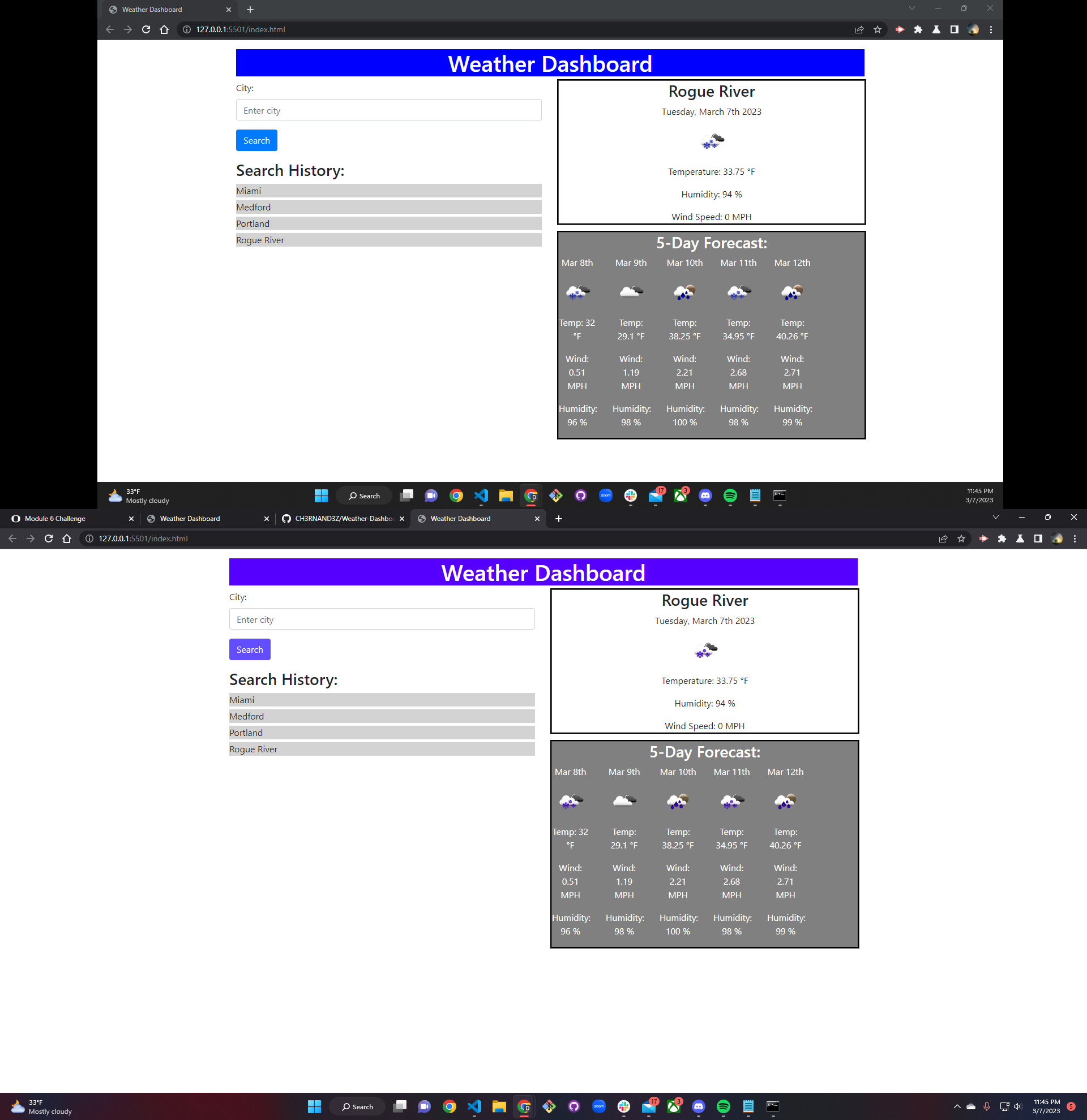 GitHub - CH3RNAND3Z/Weather-Dashboard