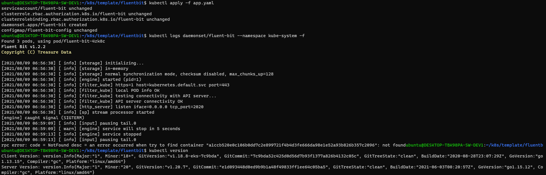 Kubernetes Fluent Bit Crashed With Error When Try To Find Container 9160