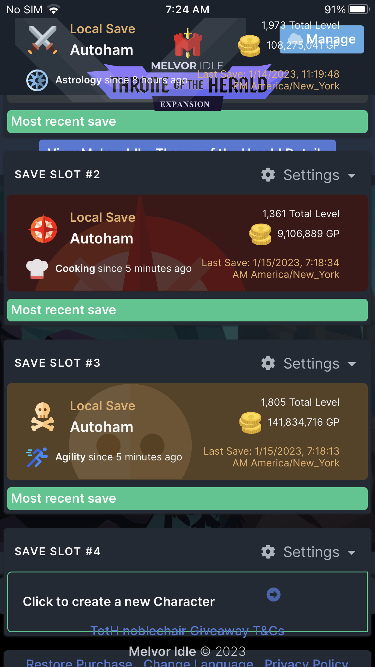 [Bug]: Can't choose first save file on main screen · Issue #3159 · MelvorIdle/melvoridle.github ...