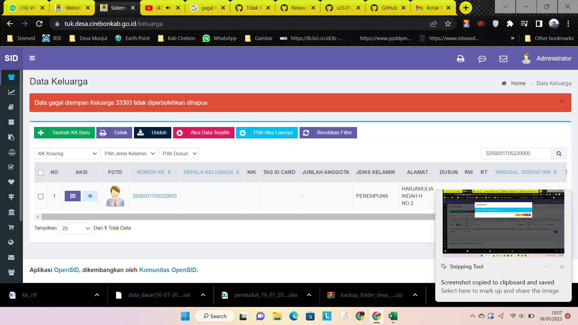 Bug/error: tidak bisa hapus KK kosong · Issue #6275 · OpenSID/OpenSID · GitHub