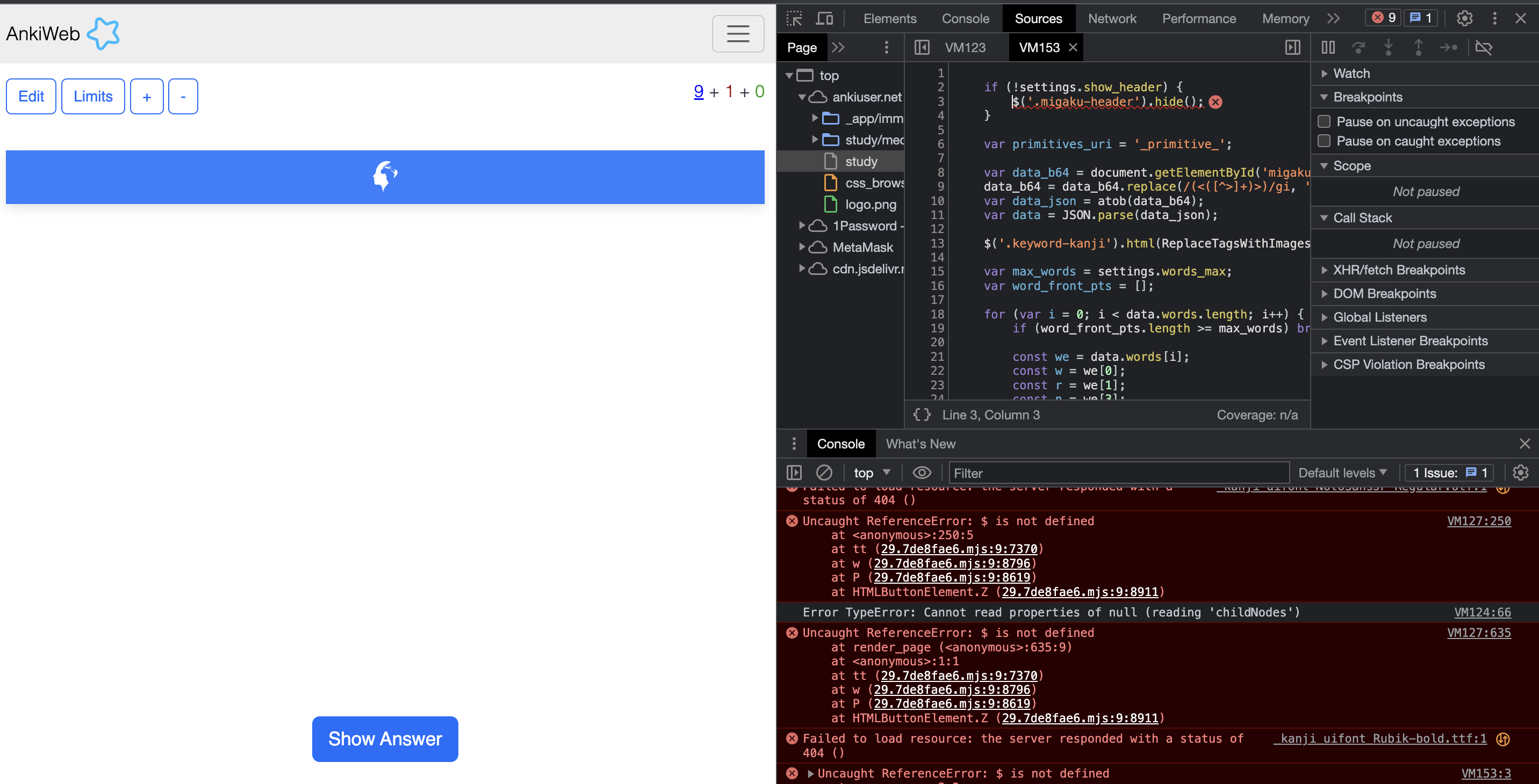 [BUG] Cards No Longer Render in AnkiWeb · Issue #196 · migaku-official/Migaku-Kanji-Addon · GitHub