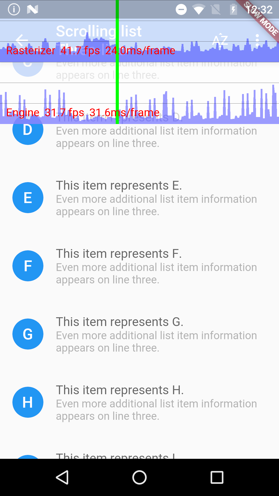 Showing Accessibility Frame While Scrolling Regressed Scrolling On Older Devices When Semantics
