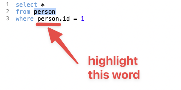 feature request: highlight other occurrences of the word on select · Issue #3150 · TablePlus ...