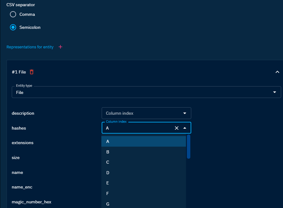 [csv Mappers] Mapping Multiple Columns With Different Hash Types For One File Entity · Issue