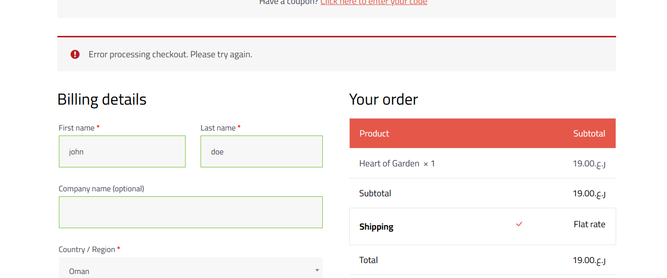 Error processing checkout. Please try again. · Issue #94 · PhazeRoOman/thawani-for-woocommerce ...