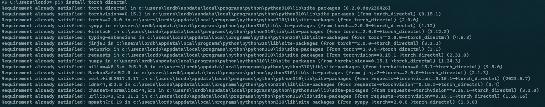 Modulenotfounderror No Module Named Torch Directml · Issue 467 · Microsoft Directml · Github