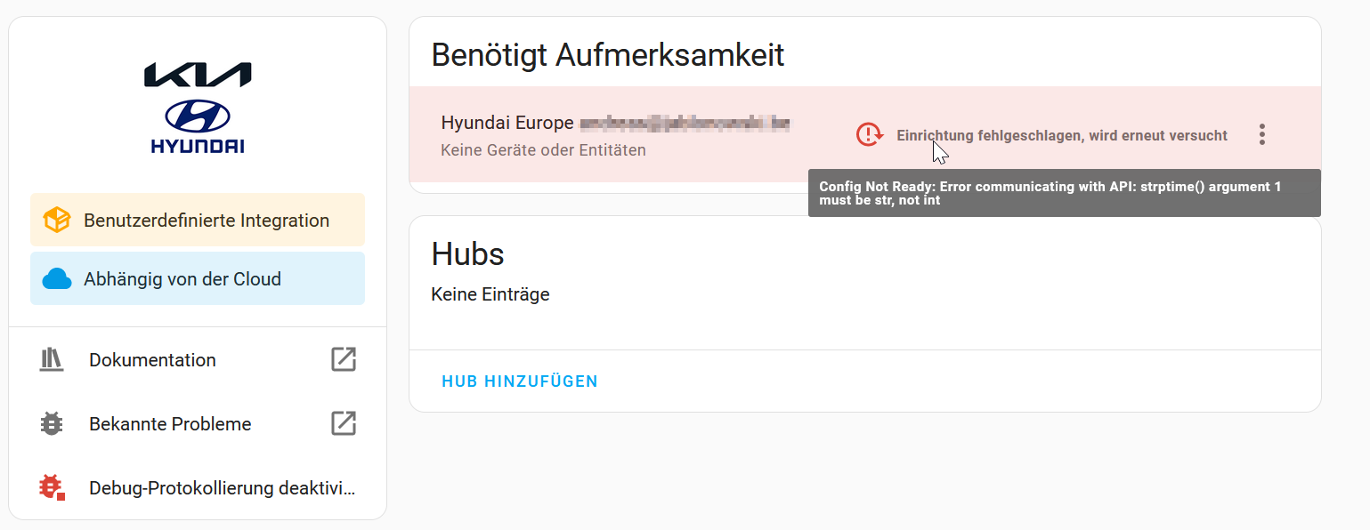 Activation of the Integration · Issue #743 · Hyundai-Kia-Connect/kia_uvo · GitHub