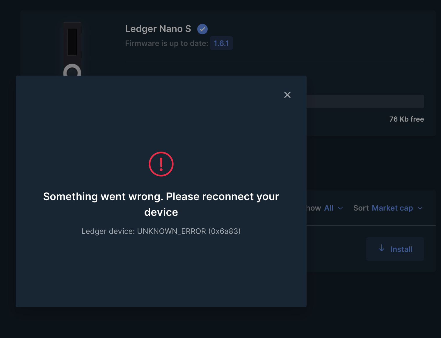 ETC installation failure - 0x6a83 · Issue #3306 · LedgerHQ/ledger-live-desktop · GitHub