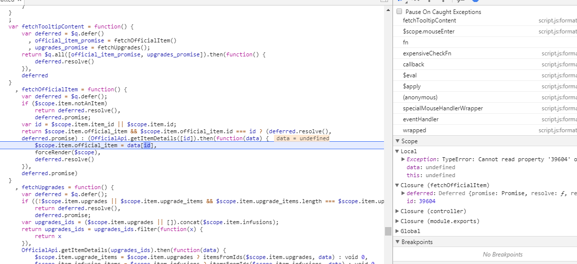Page can error out when hovering over an unknown item · Issue #817 · gw2efficiency/issues · GitHub
