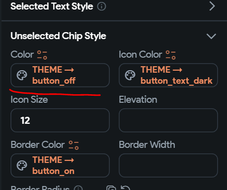 Choice Chip - when disabled ignores theme settings · Issue #1220 · FlutterFlow/flutterflow ...