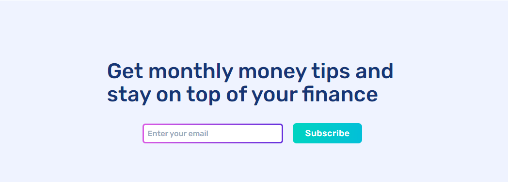 Make the border of the email input field on the landing page the same color as the "Subscribe ...