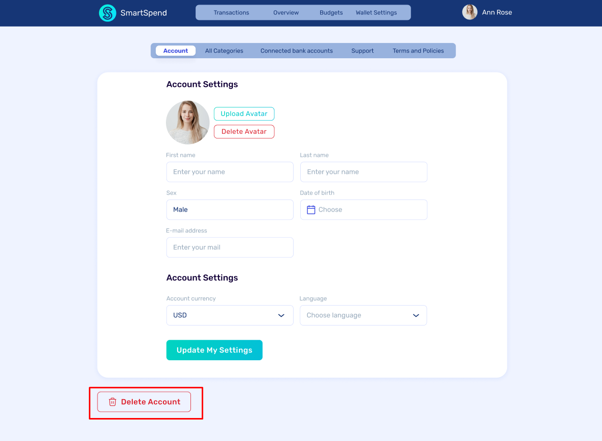 [BUG] User settings page don't match the design · Issue #263 · BinaryStudioAcademy/bsa-winter ...