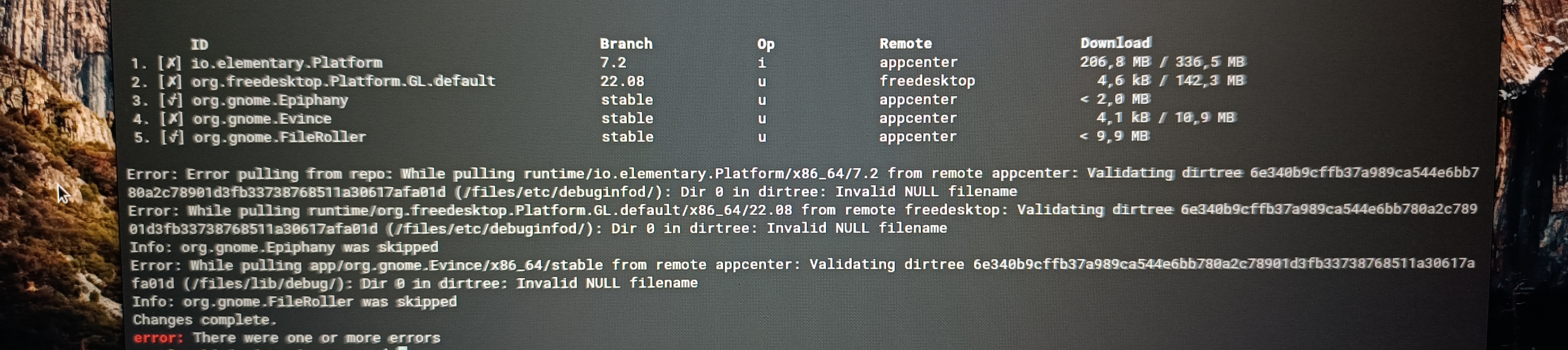 AppCenter doesn't update runtimes and some Flatpak apps (FileRoller, Evince and Web) · Issue ...