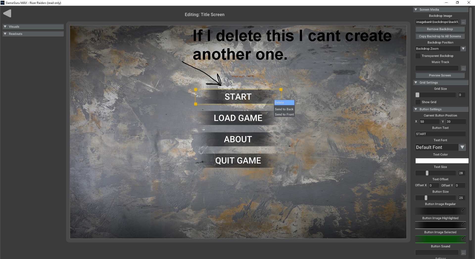 Can't create button at main menu · Issue #4081 · TheGameCreators/GameGuruRepo · GitHub