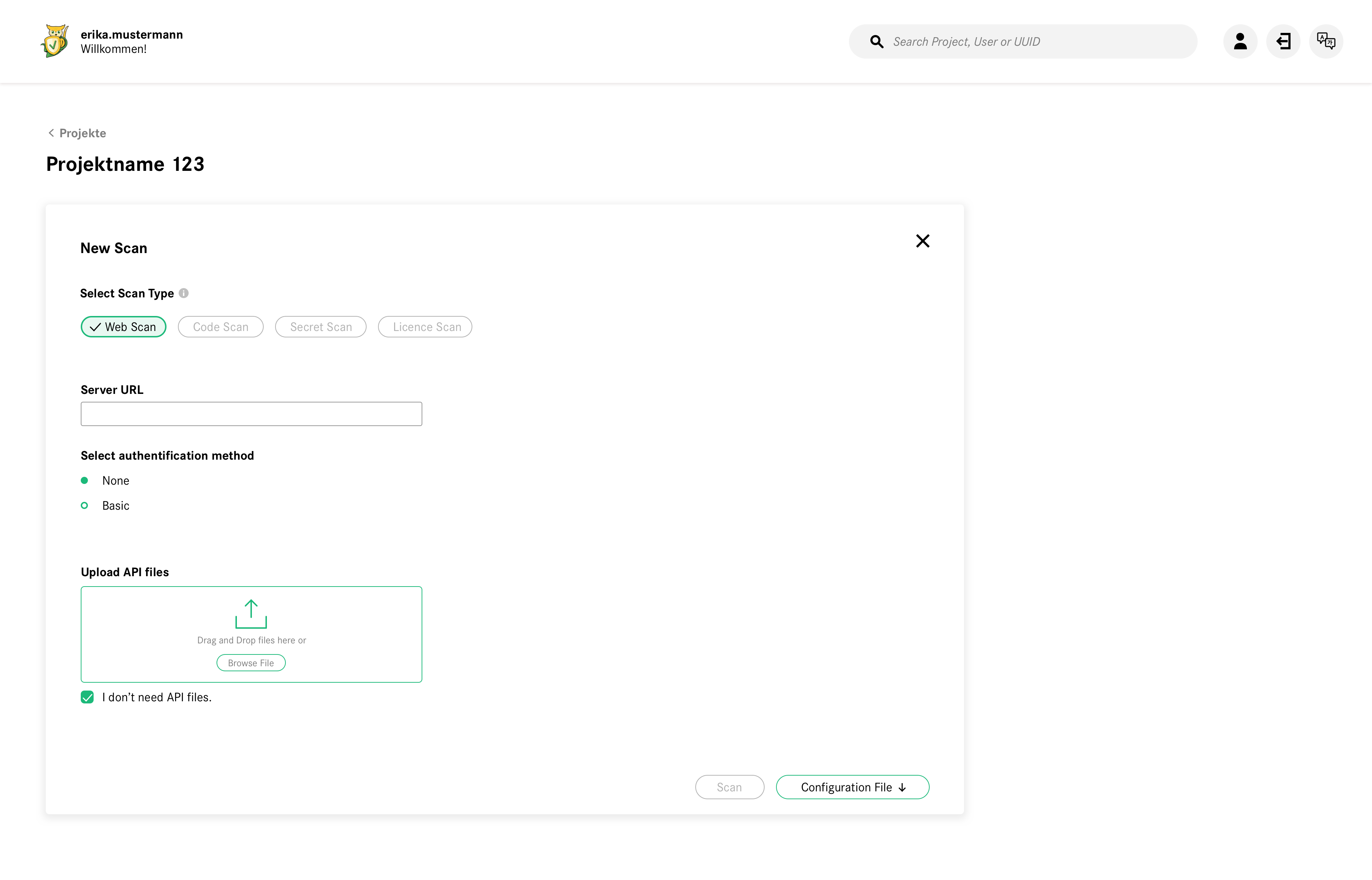 [WebUI] Use Case: Web Scan via WebUI · Issue #1899 · mercedes-benz/sechub · GitHub