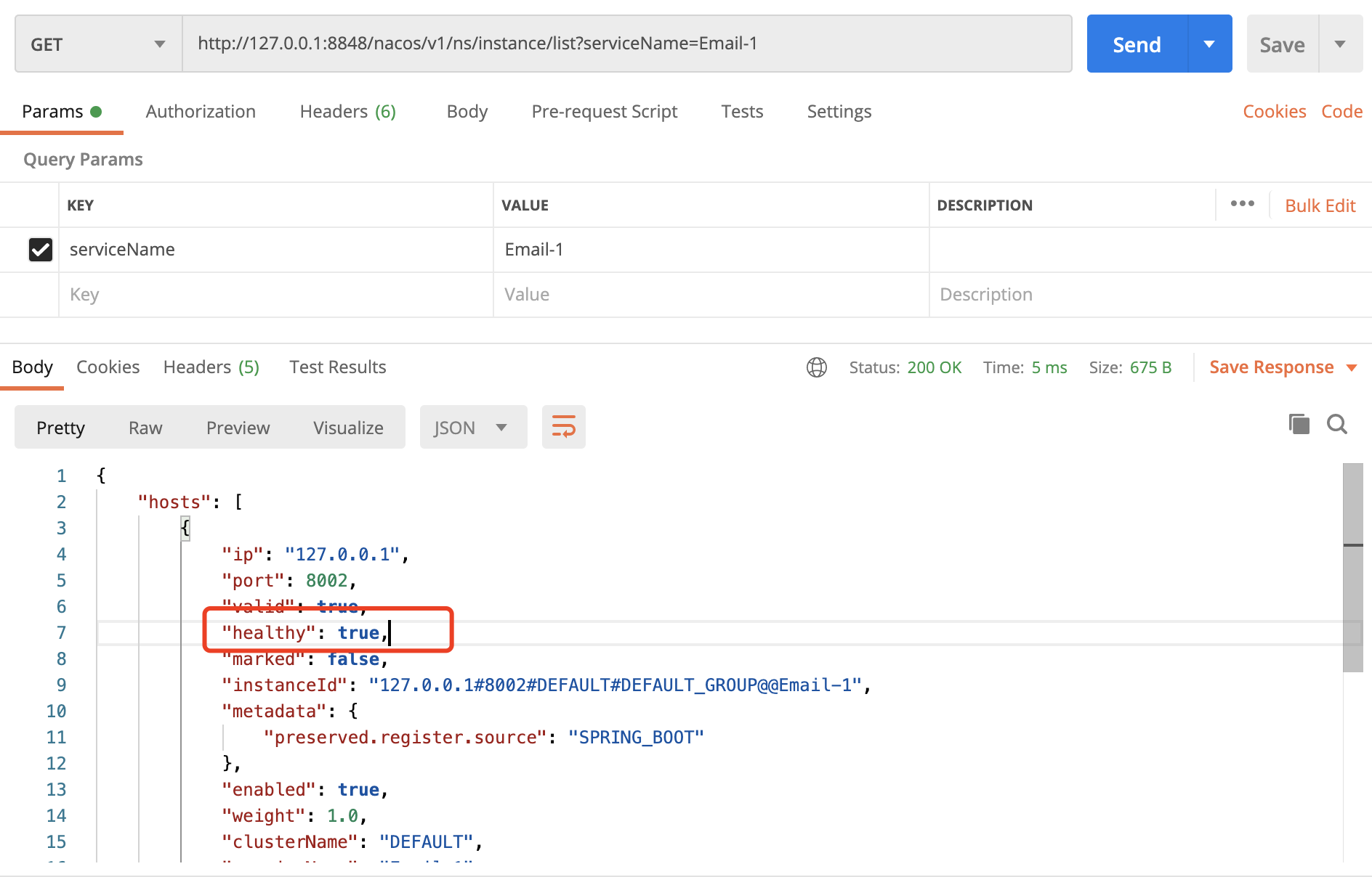 Instance's "healthy" is not correct in Java SDK or OpenAPI · Issue #5083 · alibaba/nacos · GitHub
