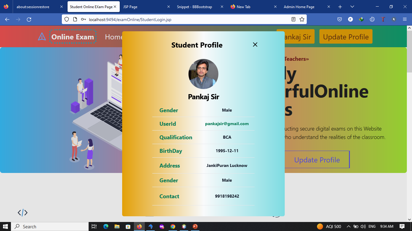 GitHub - KnowledgeMarkg/Online_Examination_System: This is a Java ...