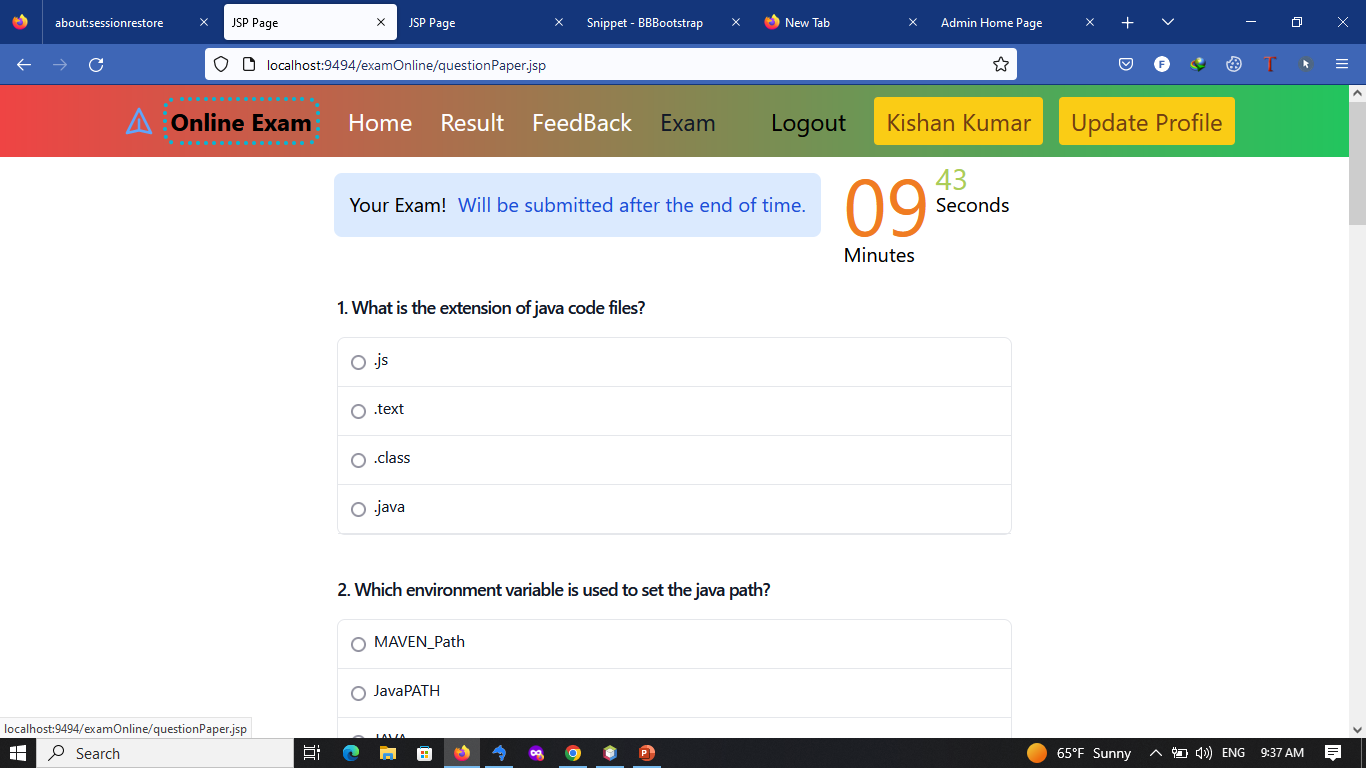 GitHub - KnowledgeMarkg/Online_Examination_System: This is a Java project(Core + Advance) in ...