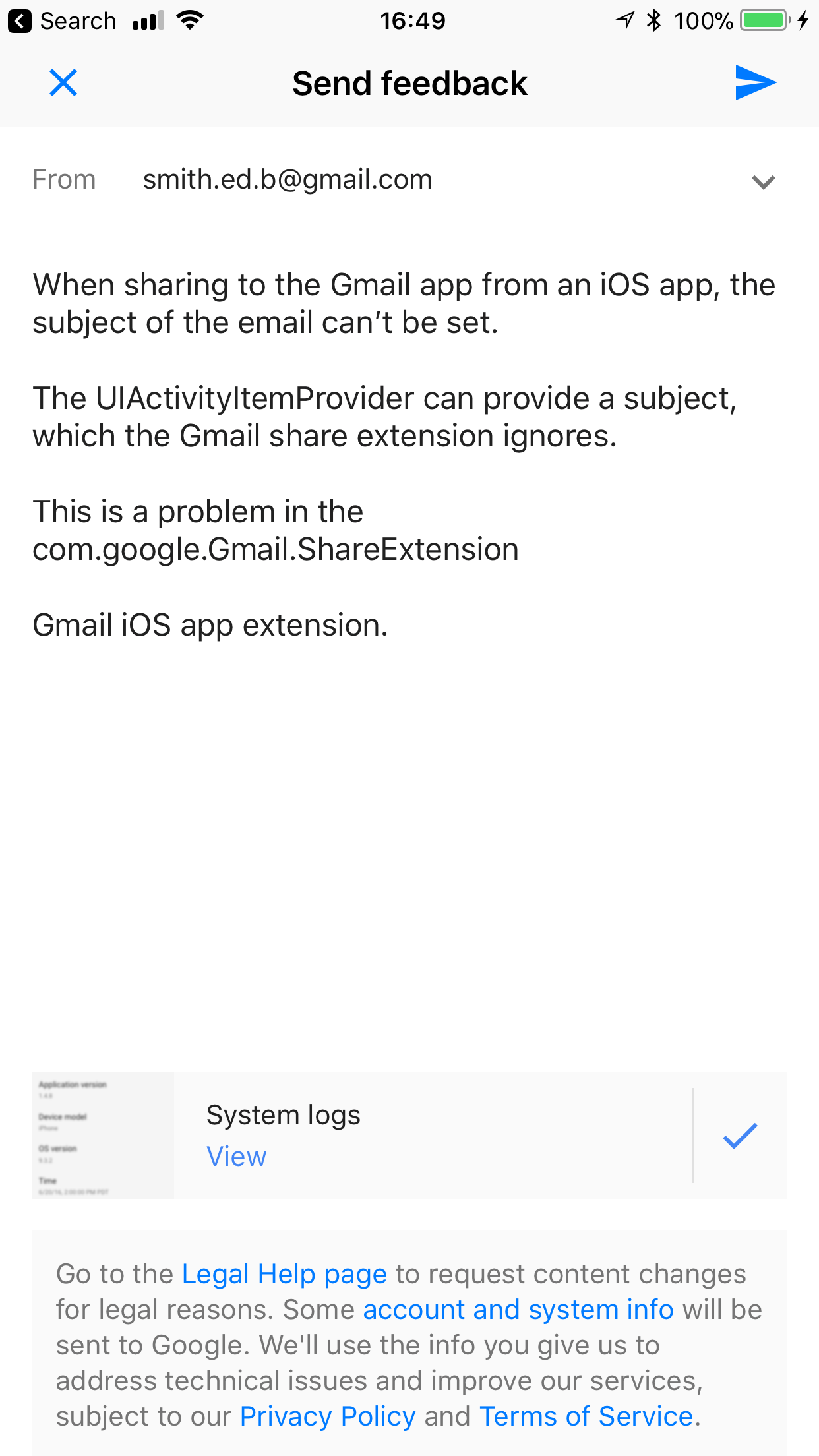 Email subject does not work when sharing to Gmail ios app · Issue #789 · BranchMetrics/ios ...