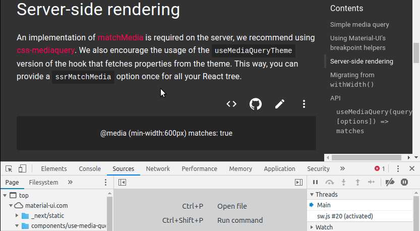 useMediaQuery SSR example does not work · Issue #16132 · mui/material-ui · GitHub