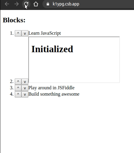 Bug: onLoad is not getting triggered after the reload triggered by ...