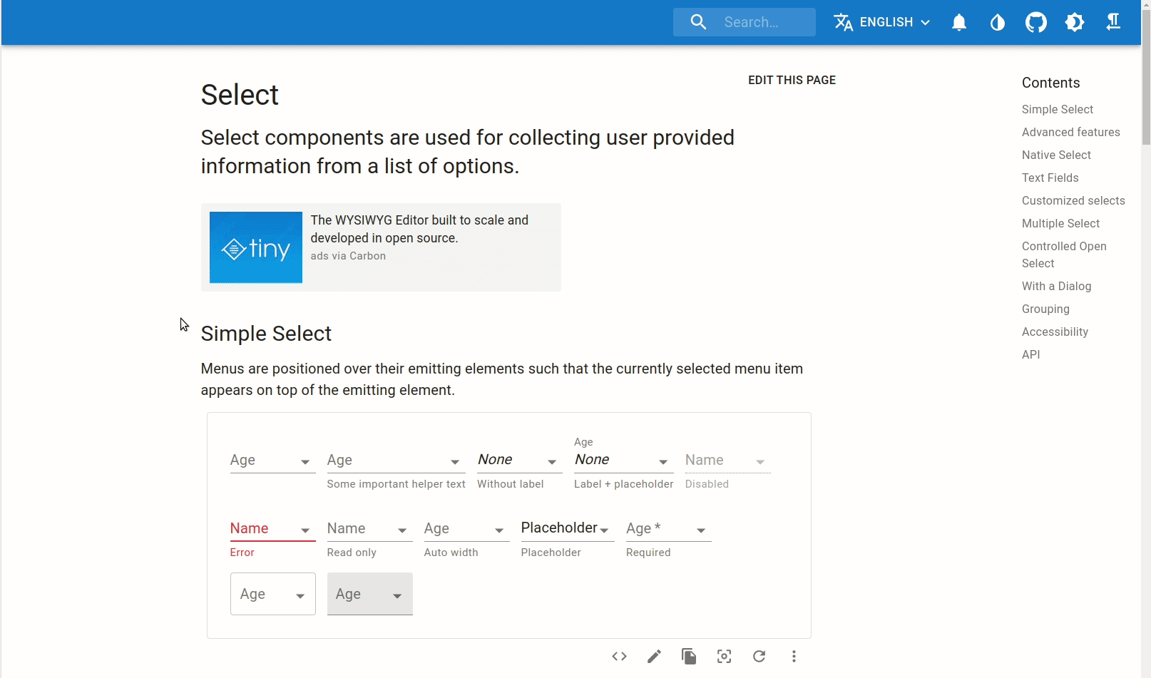 Maybe MUI website is broken, at least for select API · Issue #21198 · mui/material-ui · GitHub