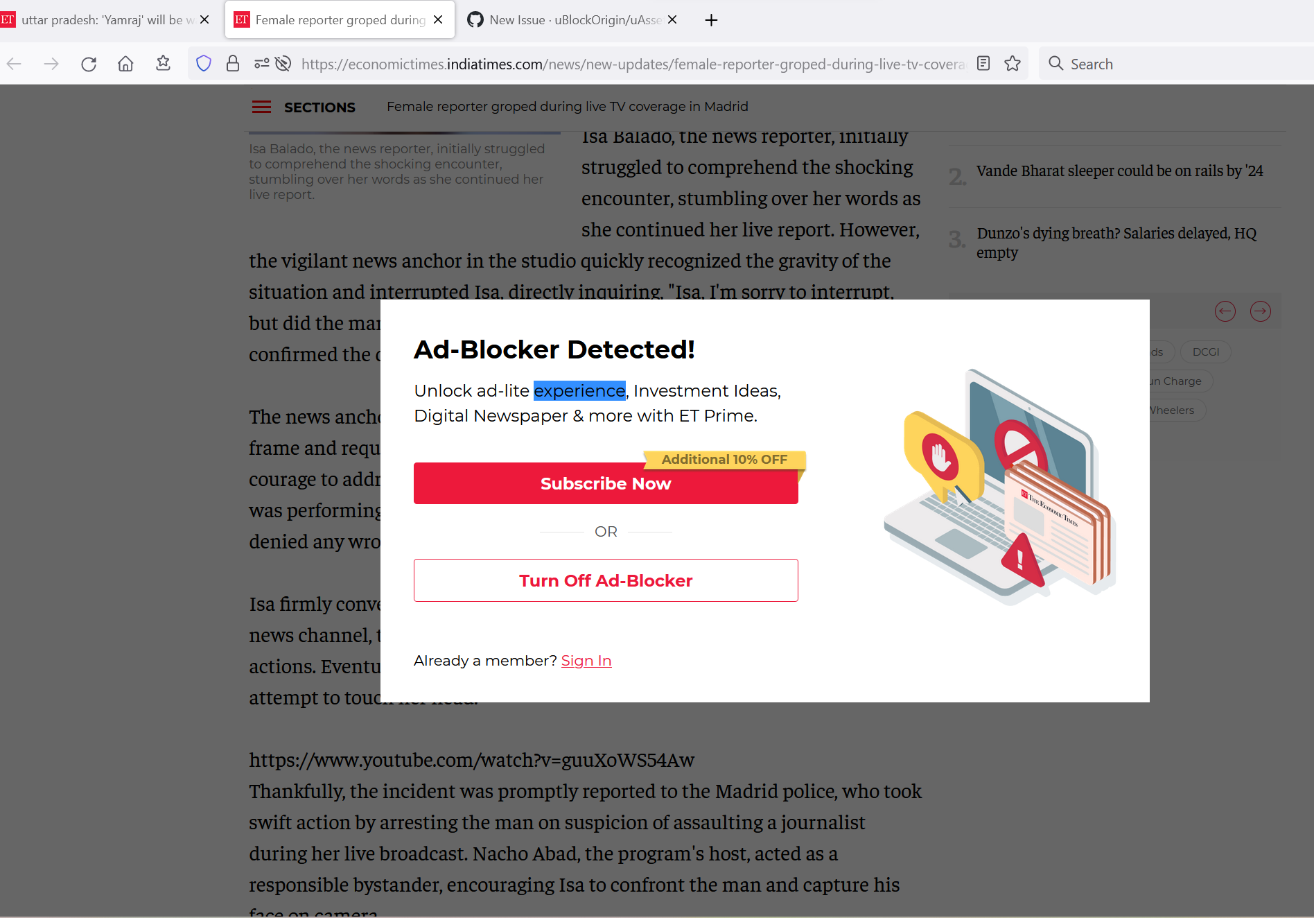 economictimes.indiatimes.com: detection · Issue #19766 · uBlockOrigin/uAssets · GitHub
