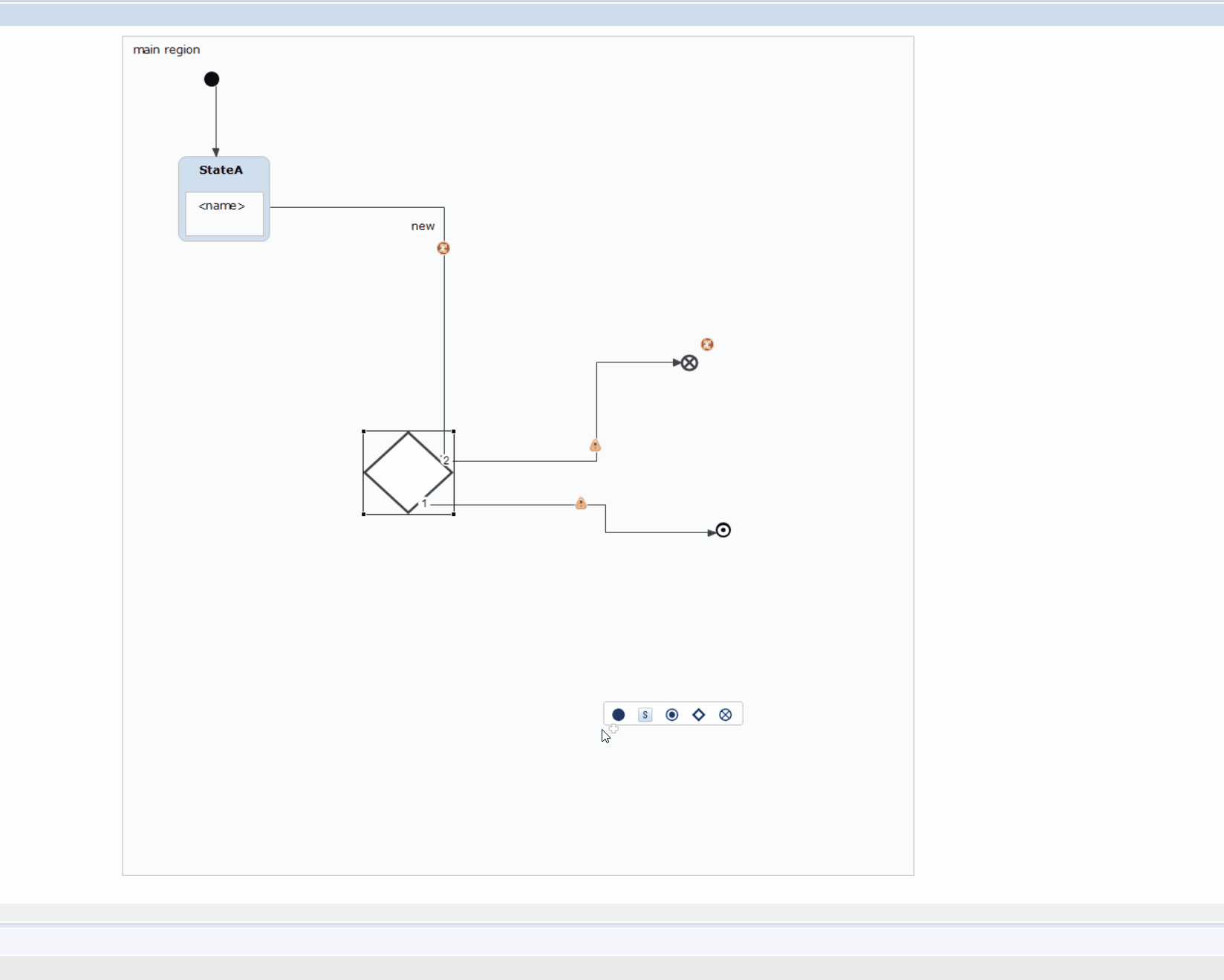 Editor: enlarge exit node breaks the transitions · Issue #2937 · itemisCREATE/statecharts · GitHub