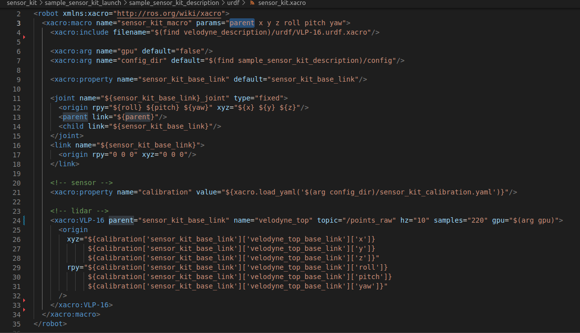 How to set the tf transform from base_link(vehicle frame) to velodyne_top(sensor frame ...