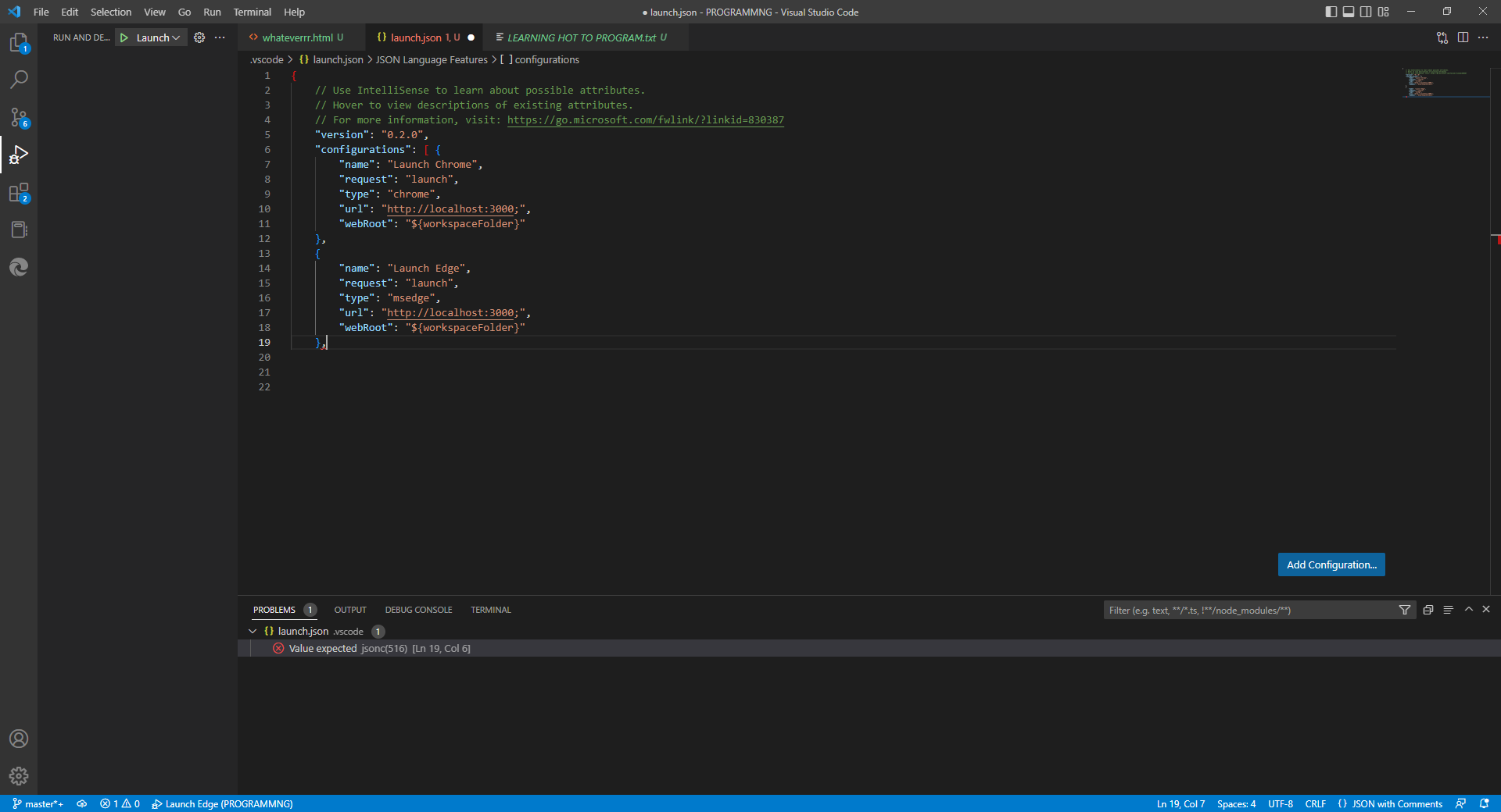 Run and debug issue. · Issue #171553 · microsoft/vscode · GitHub