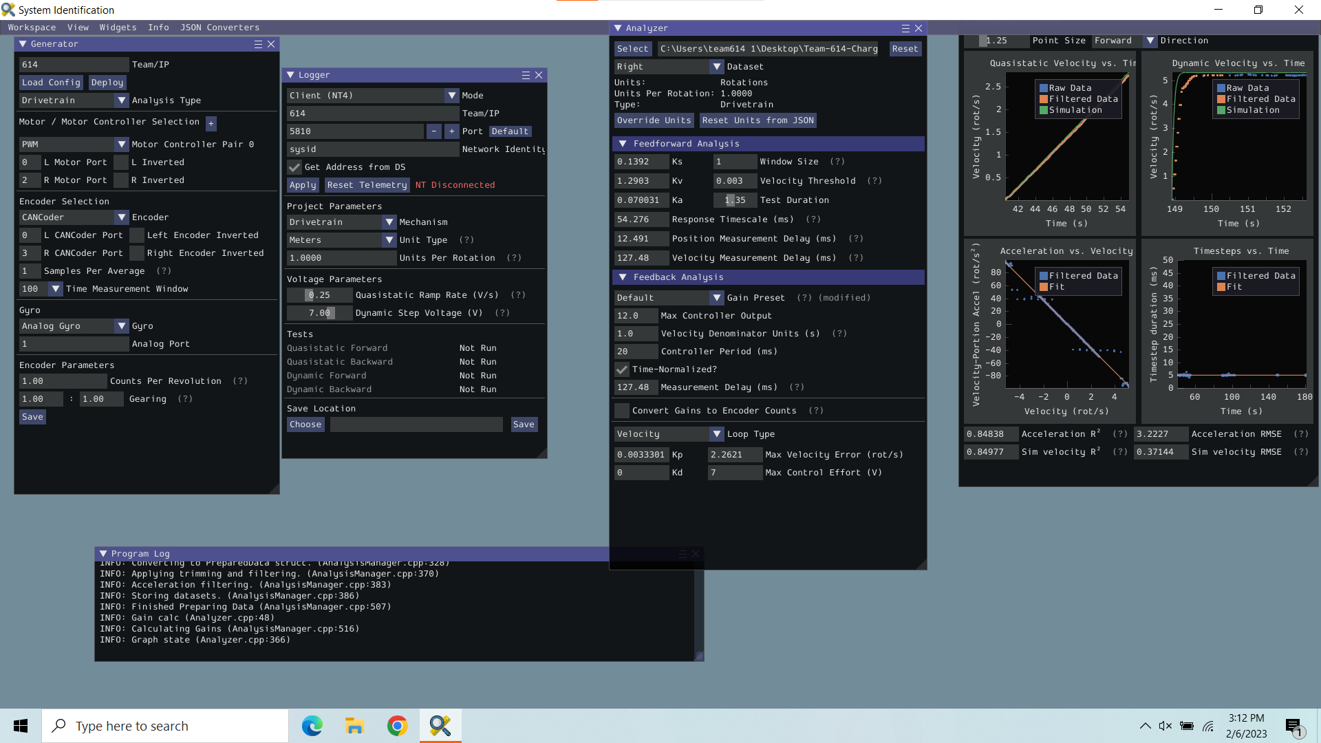 Sysid Values change when switching to and from Drivetrain sides · Issue #484 · wpilibsuite/sysid ...